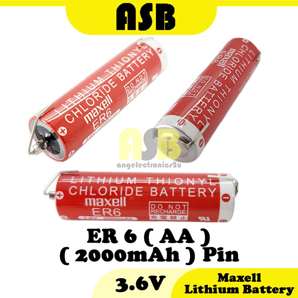 (1pc) MAXELL Lithium Battery 3.6V ( ER3 / ER17/33 / ER6 / ER17/50 ...