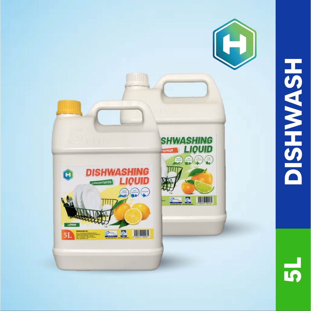 5L Hand Dishwashing Liquid / Dish Wash / Pencuci Piring / Sabun Basuh ...