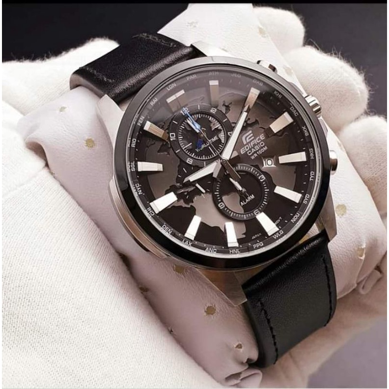 Casio Edifice Chronograph Leather Watch For Men | Shopee Malaysia
