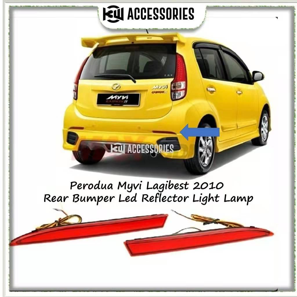 Perodua Myvi Lagibest 1.5cc Car Rear Bumper LED Reflector / Light Bar 4 ...