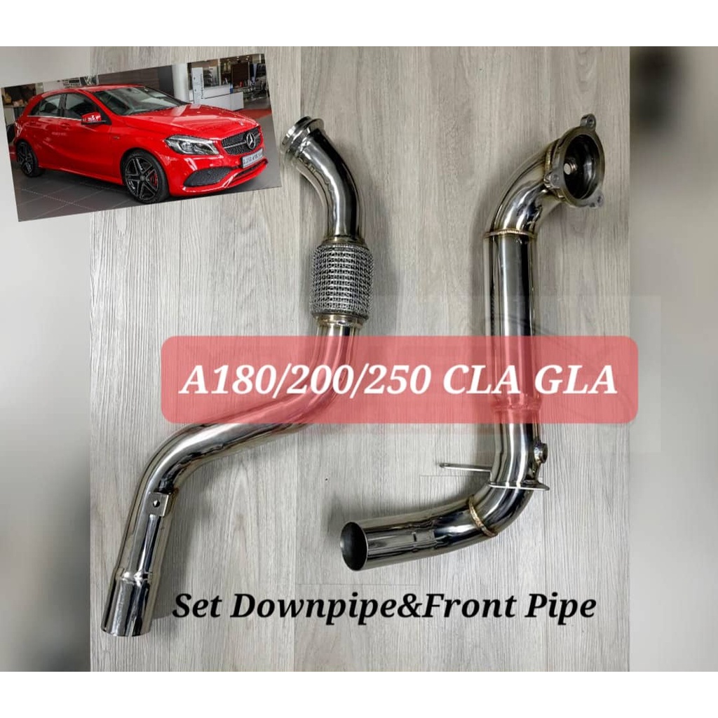 Mercedes Benz A180 A200 A250 Extractor Downpipe / Front Pipe Exhaust ...