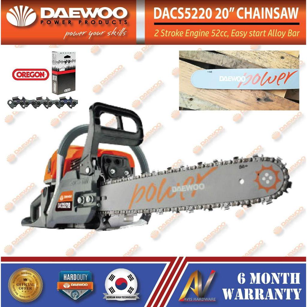 DAEWOO 20 Gasoline Chainsaw DACS5220 52cc | Shopee Malaysia