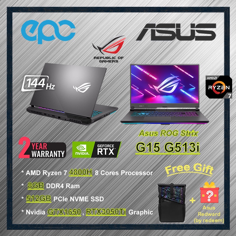 Asus ROG G513I-HHN044T / G513I-CHN042T / G713I-HHX017 / Ryzen 7 4800H ...
