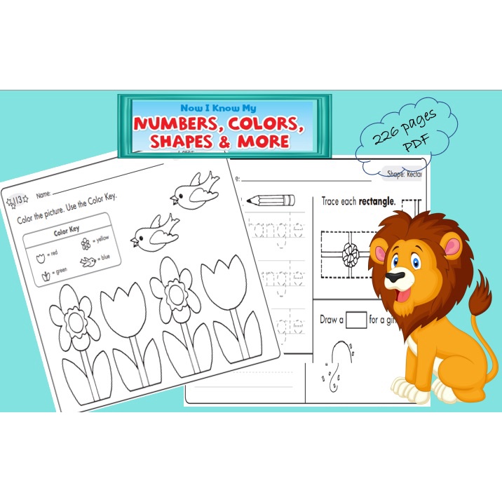 359- (PDF) Now I know my number color shape & more Preschool ...