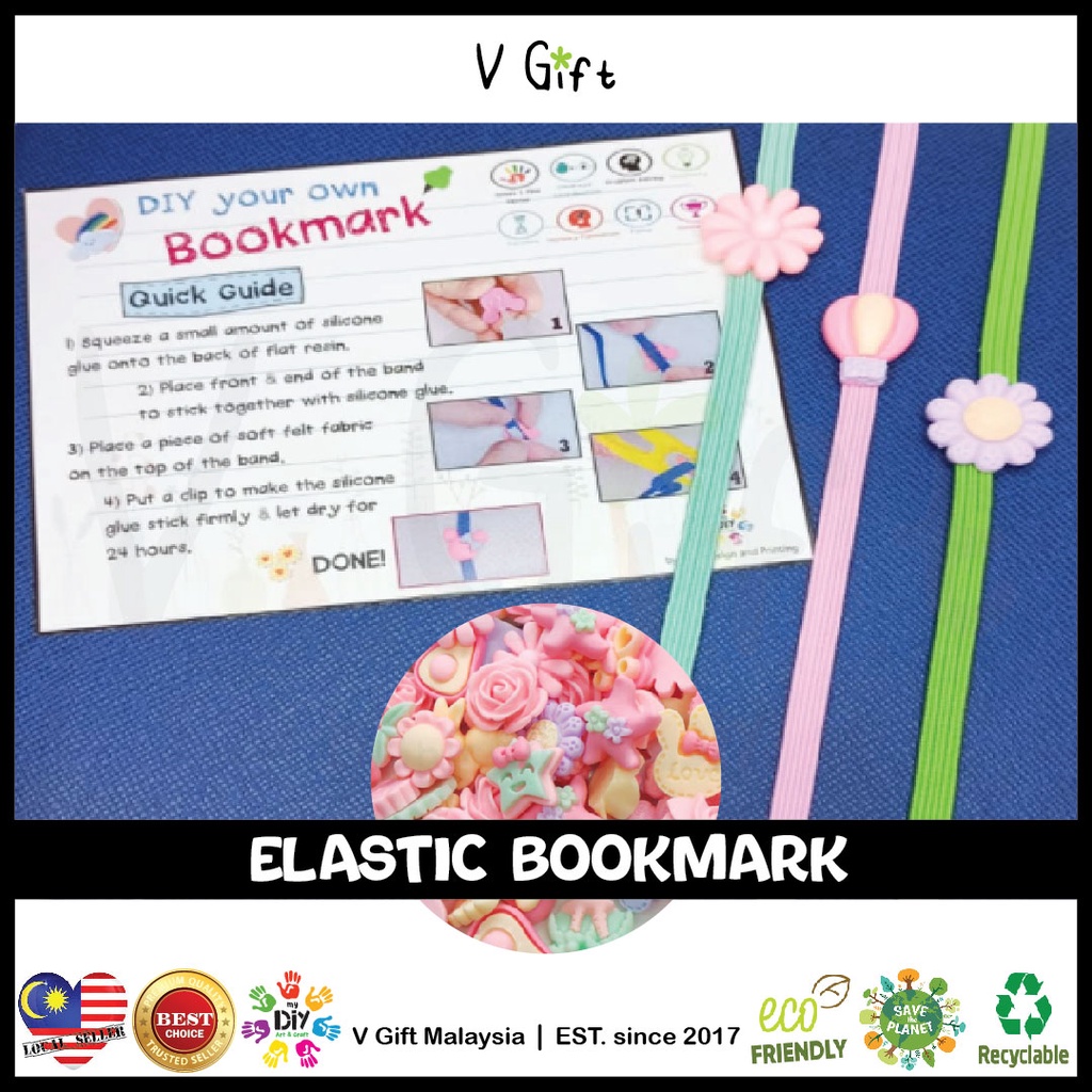 Elastic Bookmark | DIY Your Own Bookmark | Colorful Elastic Band ...