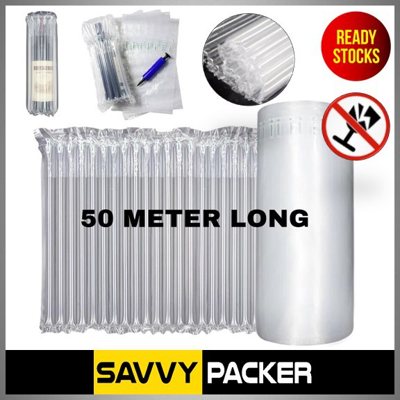 Inflatable Protective Air Column Bubble Wrap Roll (50 Meters) Plastik ...