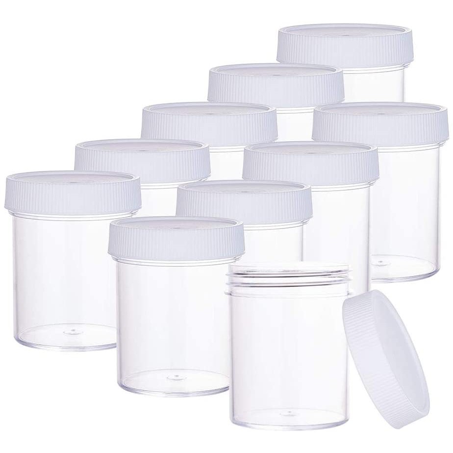 Clear Plastic Sample Bottle With White Cap For Soil Sample - 30 pcs ...