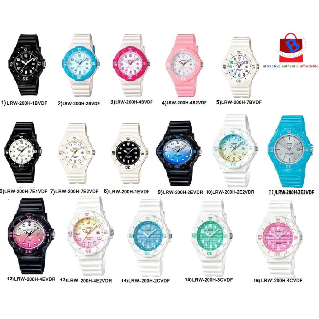 Jam Tangan Sukan Wanita atau Kanak-kanak Siri LRW-200H | Shopee Malaysia