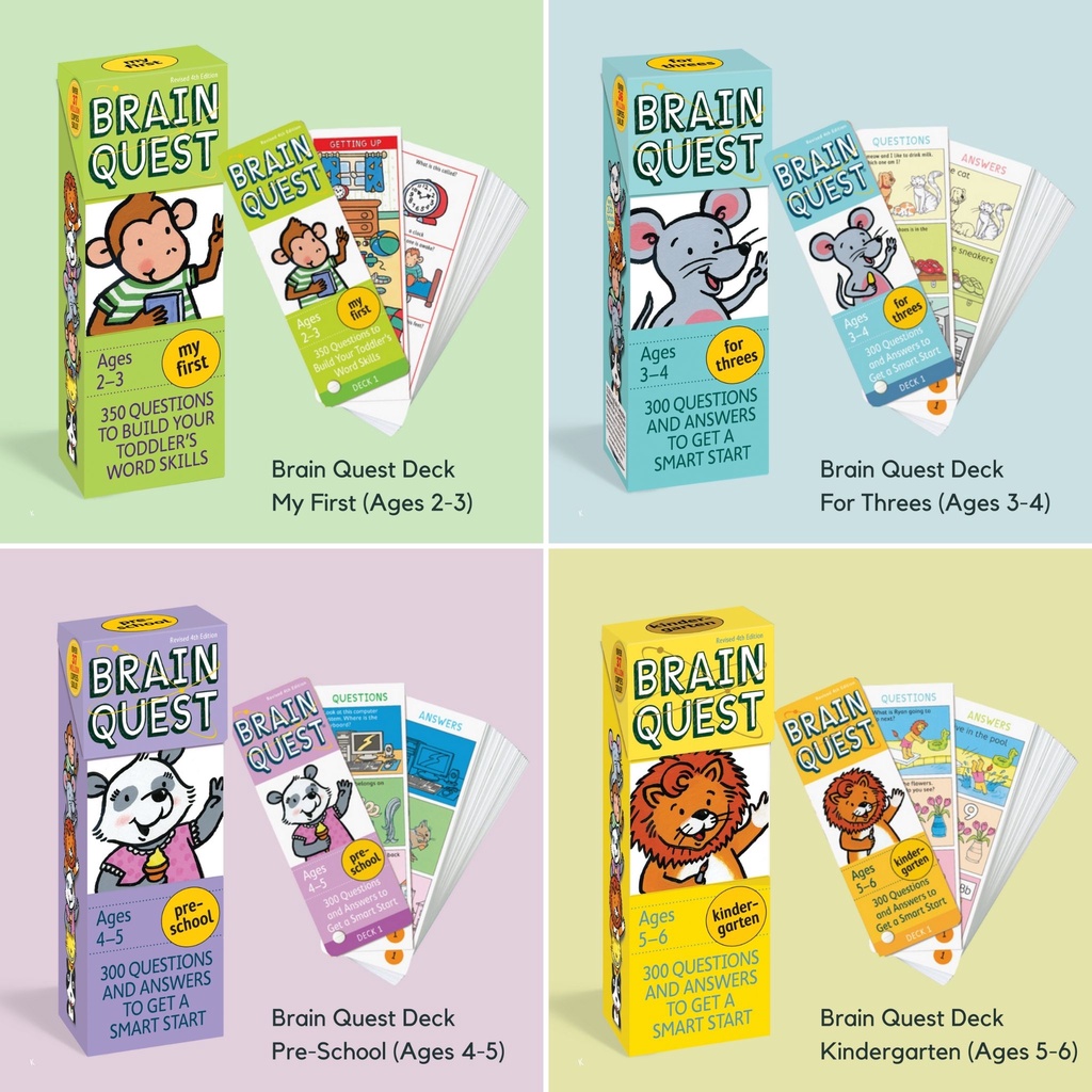 Brain Quest Decks (It's fun to be smart Q&A card decks) | Shopee Malaysia