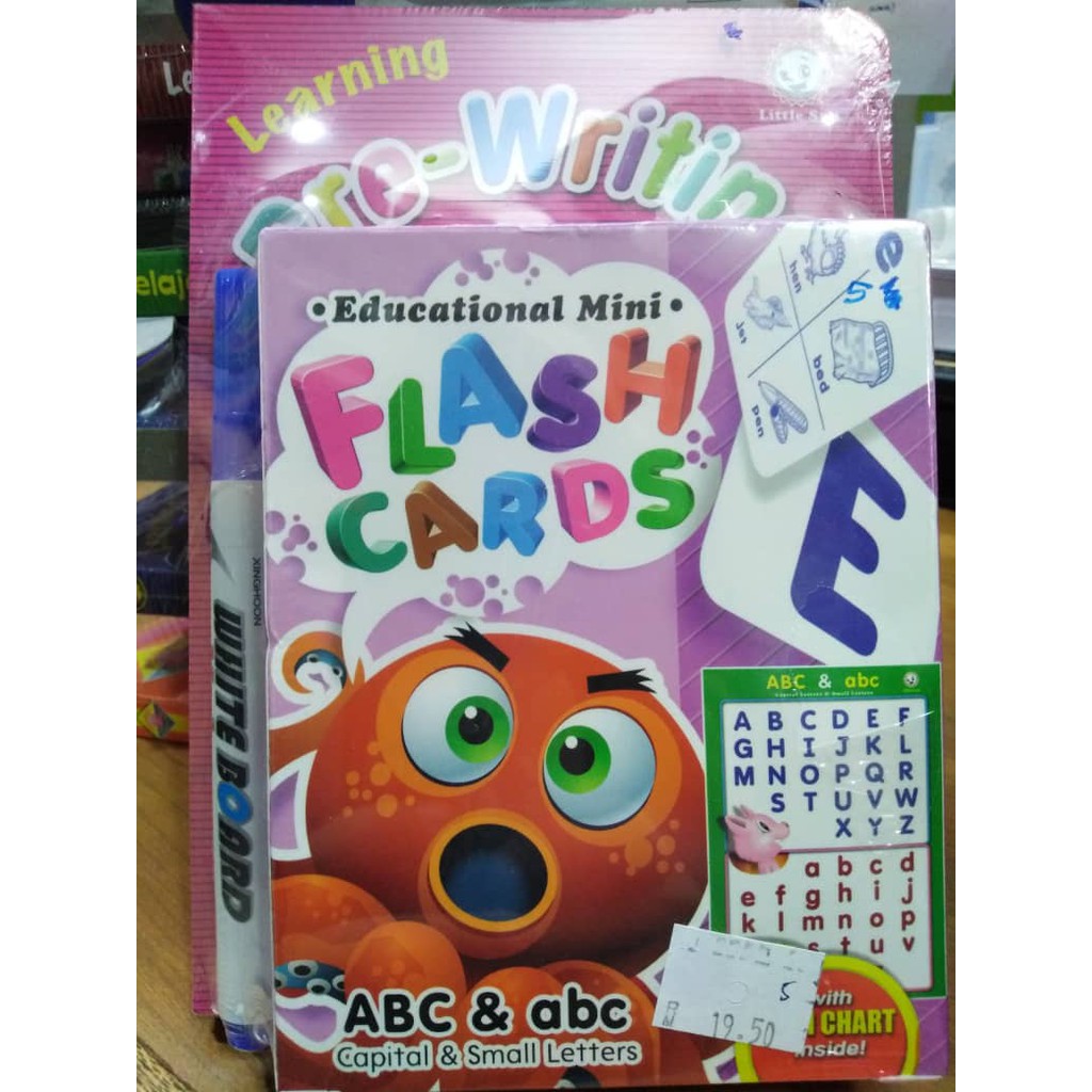 BOARD BOOK - LEARNING PRE-WRITING + FLASH CARDS - ABC & abc CAPITAL ...