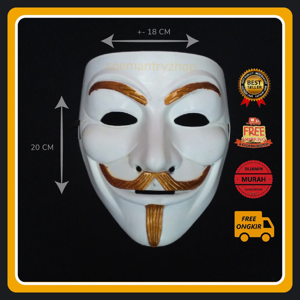 Anonymous Gold Mask Complete Child Toys joker hecker origina Masks ...