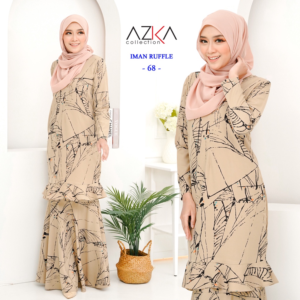 EXCLUSIVE RUFFLE !! Iman Ruffle Kain Kembang Payung by Azka Collection ...