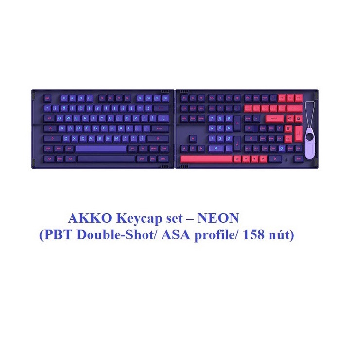 Akko Keycap set Neon Mechanical Keyboard Button set (PBT Double-Shot ...