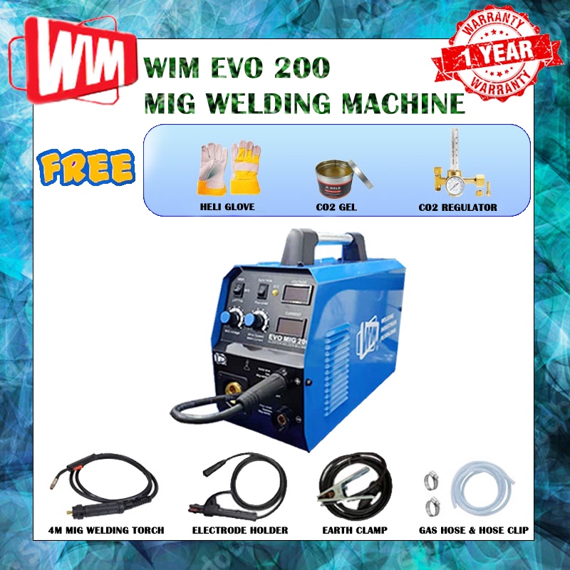 MIG WELDING MACHINE WIM EVO MIG 200 / WIM MIG 205 P/ I-Weld GMAW220I ...