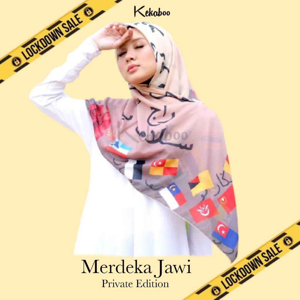 Tudung Bawal Kekaboo Merdeka Jawi Private Edition | Shopee Malaysia