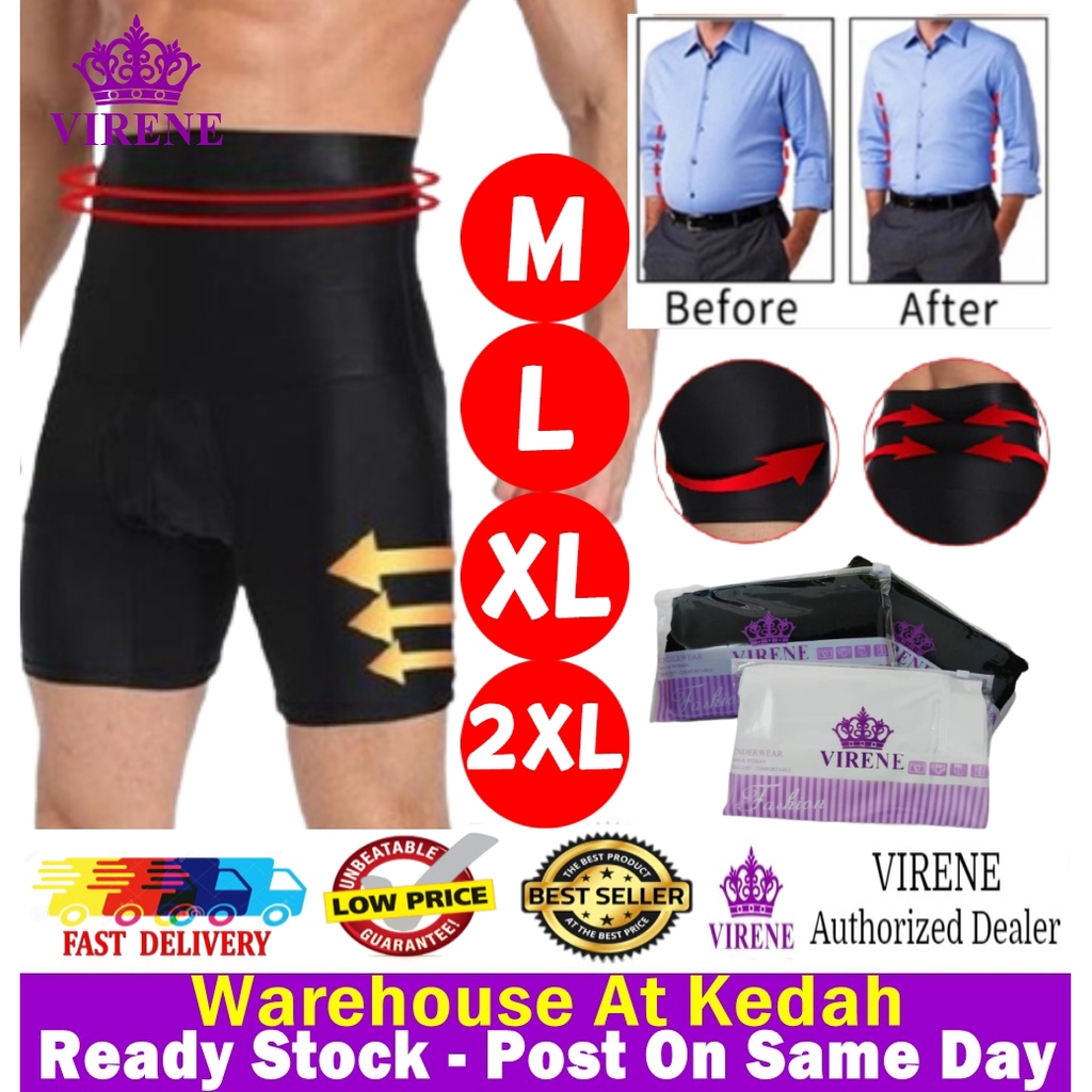 Bengkung Girdle Pants Men High Waist Slimming Shaper Abdomen Girdle ...