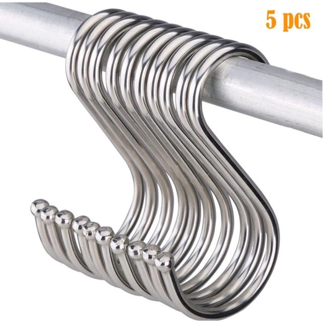 Stainless Steel S Hook (5pcs) | Shopee Malaysia