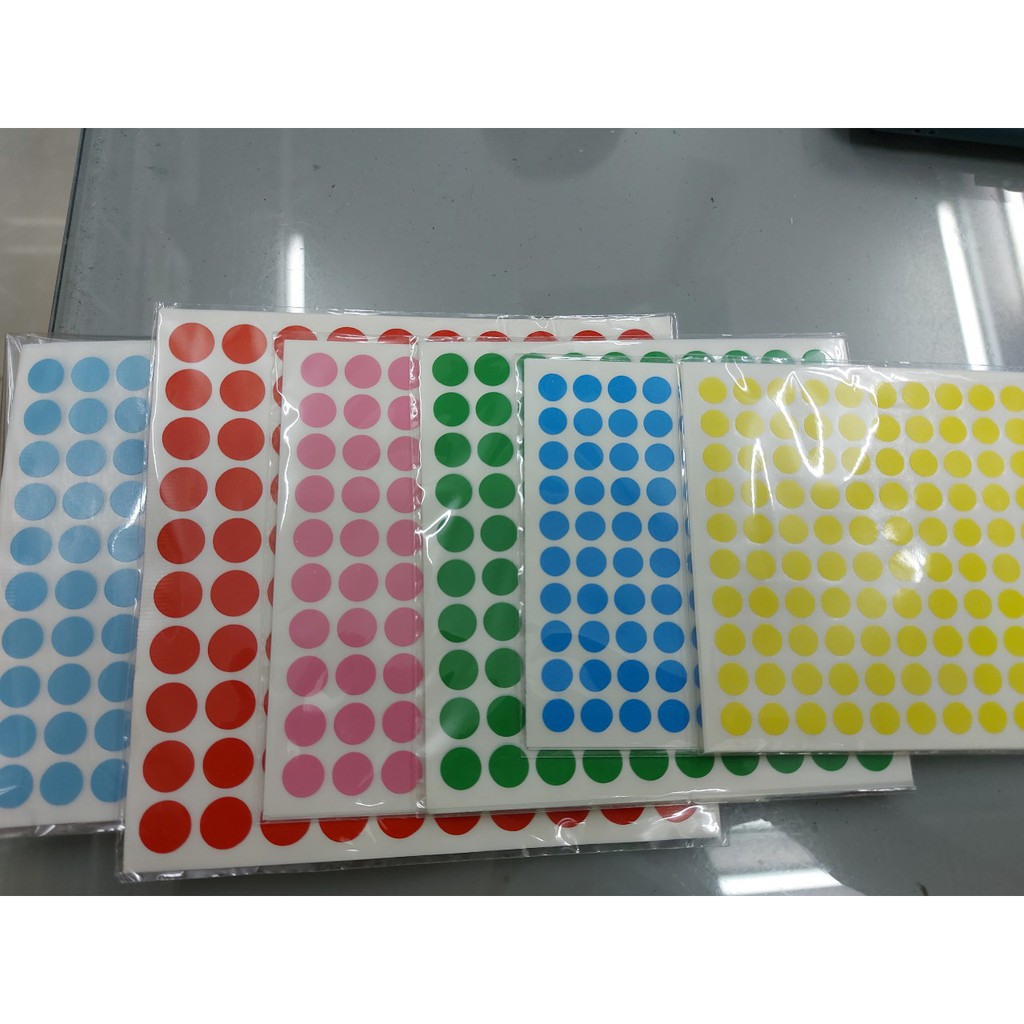 Sheet of 100 round decal stickers, sizes 8mm-12mm | Shopee Malaysia