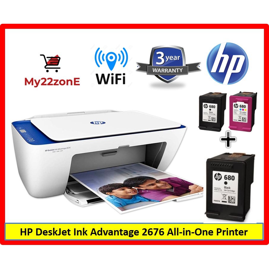 HP Deskjet Ink Advantage 2676 All-In-One Printer (WIFI) | Shopee Malaysia