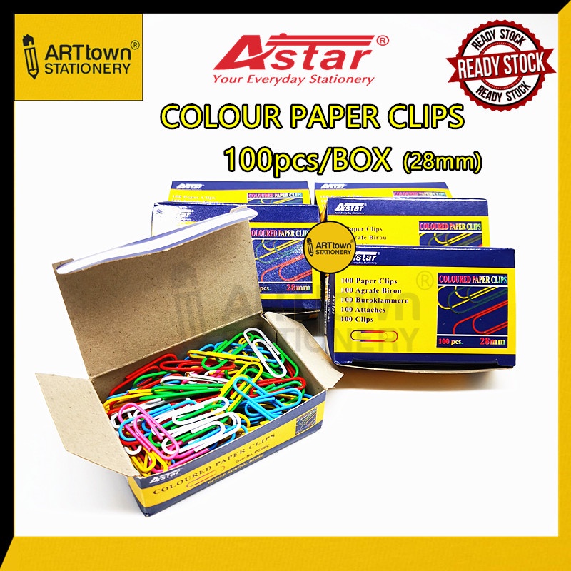 ASTAR Colour Paper Clip 100pcs (Ready Stock) | Shopee Malaysia