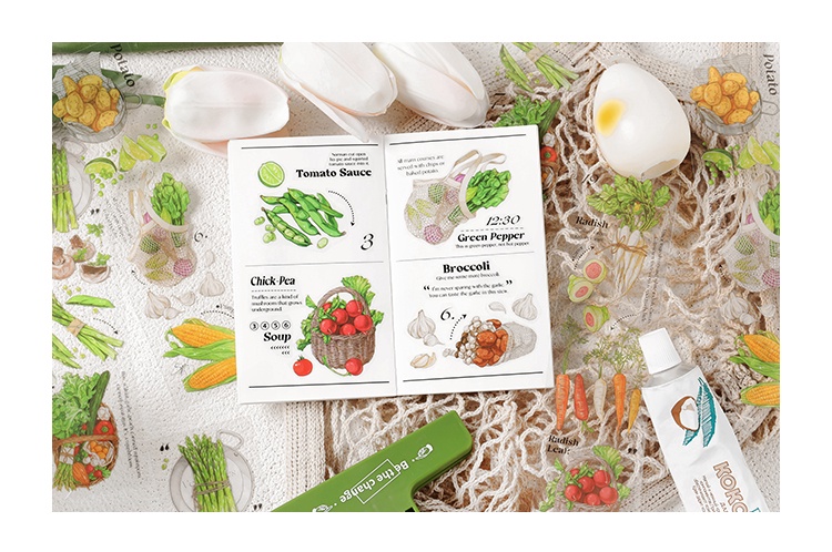 IFM Day & Night Kitchen & Love Series Vegetables PET Deco Stickers ...