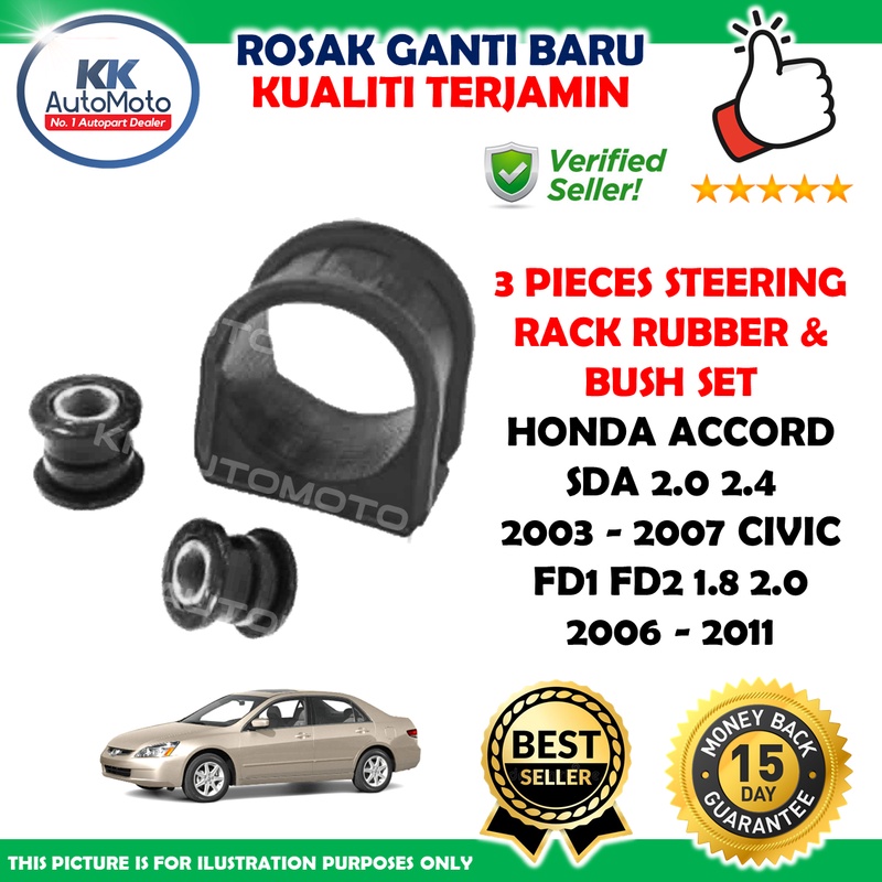 Steering Rack Rubber & Bush Set OEM 3 Biji - Honda Accord SDA 2.0 2.4 ...
