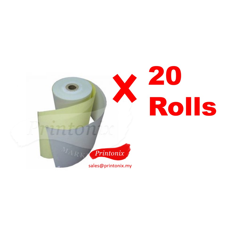 Cash Register Receipt Printer Paper Roll 2ply NCR Paper Roll 76mm x ...