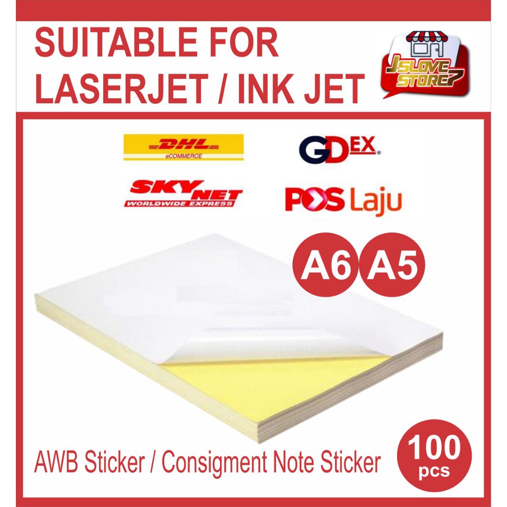 A5/A6 Sticker/Consignment Notes/Shipping Sticker/Label Sticker/AWB ...