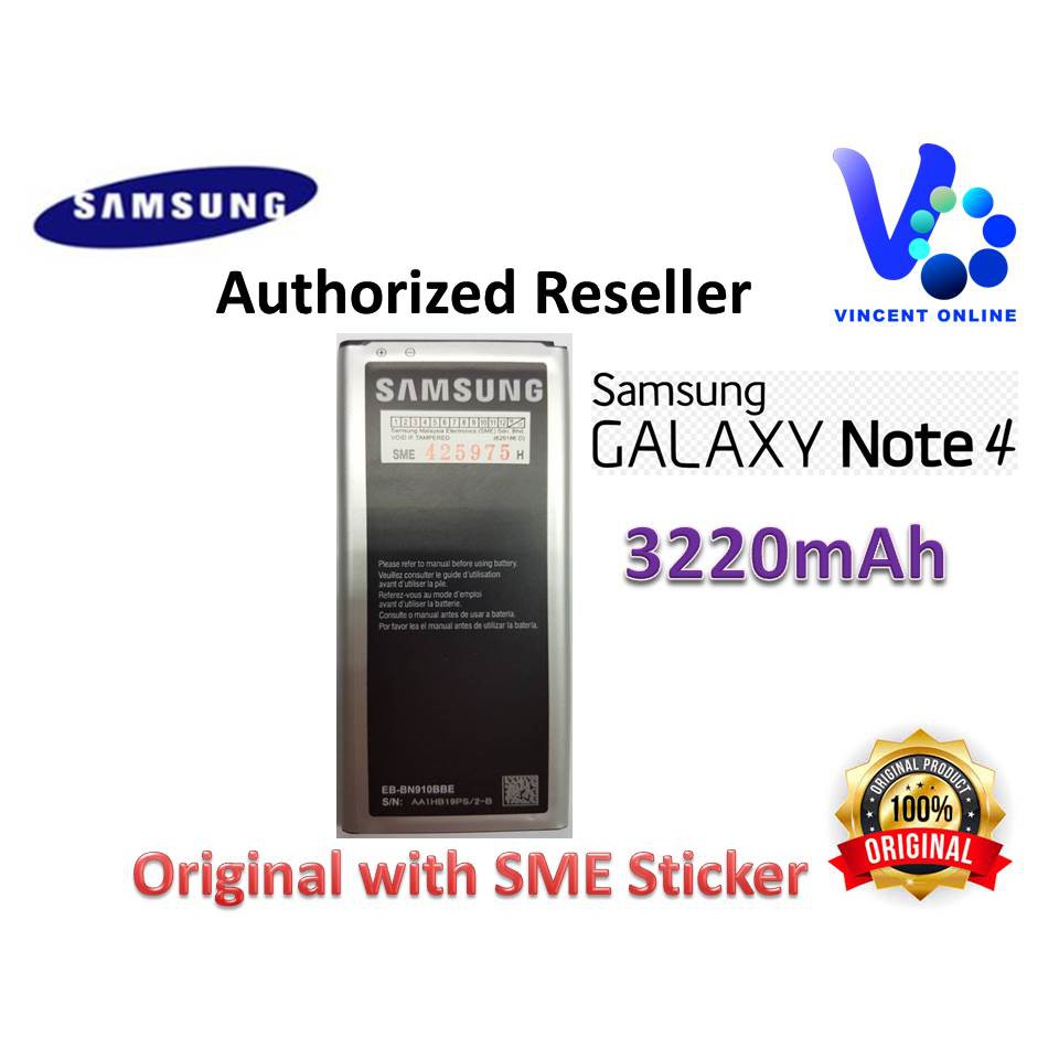 Samsung Galaxy Note 4 Battery 3220mAh (Original Samsung Malaysia Electronics) | Shopee Malaysia