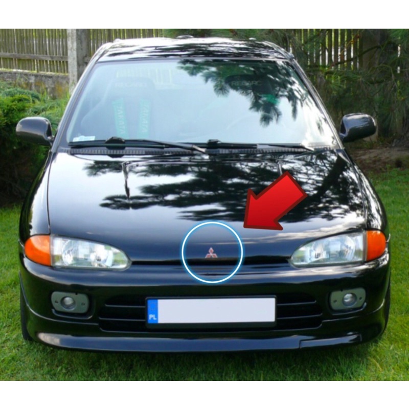 New Original 🇯🇵 EMBLEM FRONT BONNET MITSUBISHI LANCER MIRAGE CYBORG ...