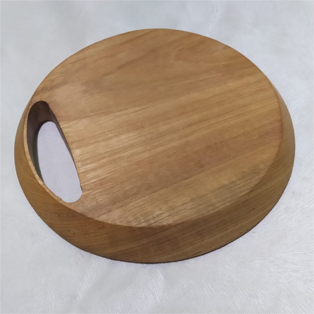 KAYU Al - Perhutani Teak Wood Cutting Board Round 25 cm - Toco Cutting ...