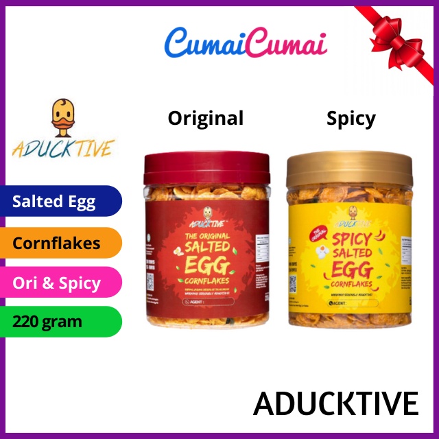 Aducktive Salted Egg Cornflakes Original & Spicy (200g) | Shopee Malaysia