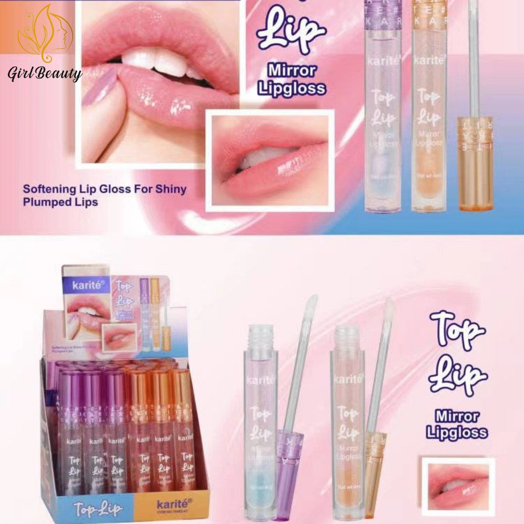 KARITE 2 COLOR TOP LIP MIRROR WATER LIP GLOSS / GLASS TRANSPARENT LIP GLOSS (70482-47) | Shopee ...