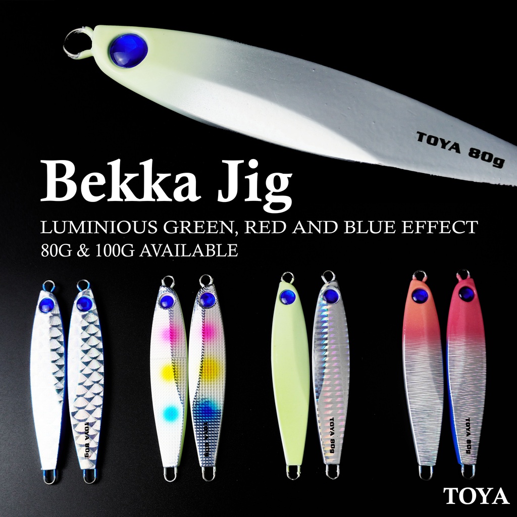 TOYA BEKKA JIG 80G 100G JIG LURES # KAIDO SHAPE # FAST JIG METAL JIG ...