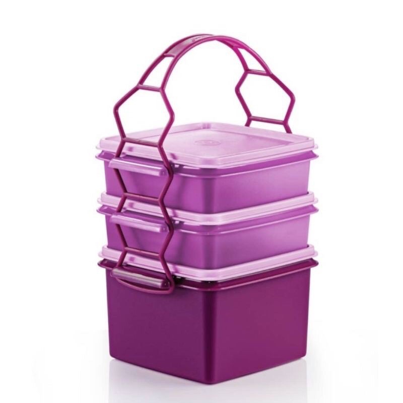 💥Ready Stock!💥Tupperware Triffin Delight Set With Cariolier (Double ...