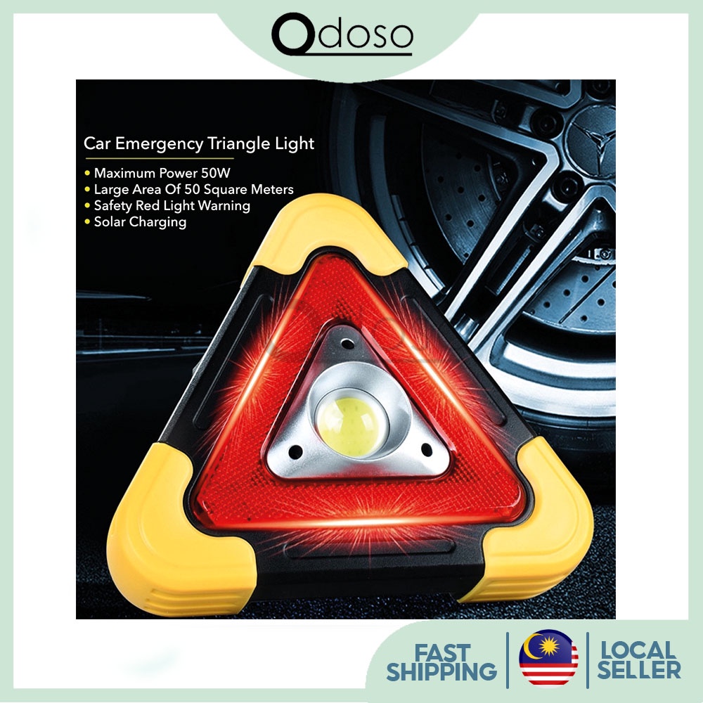 Car Emergency Triangle Light 6609 RECHARGEABLE Triangle LED Work Lights ...