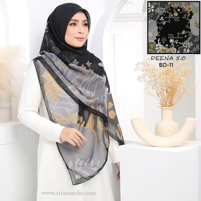 (Bdg 50” 60”) ARIANA SOFIE Tudung Bawal Labuh Deena 5.0 Bidang 50” Bidan 60” Kain Cotton Senang ...