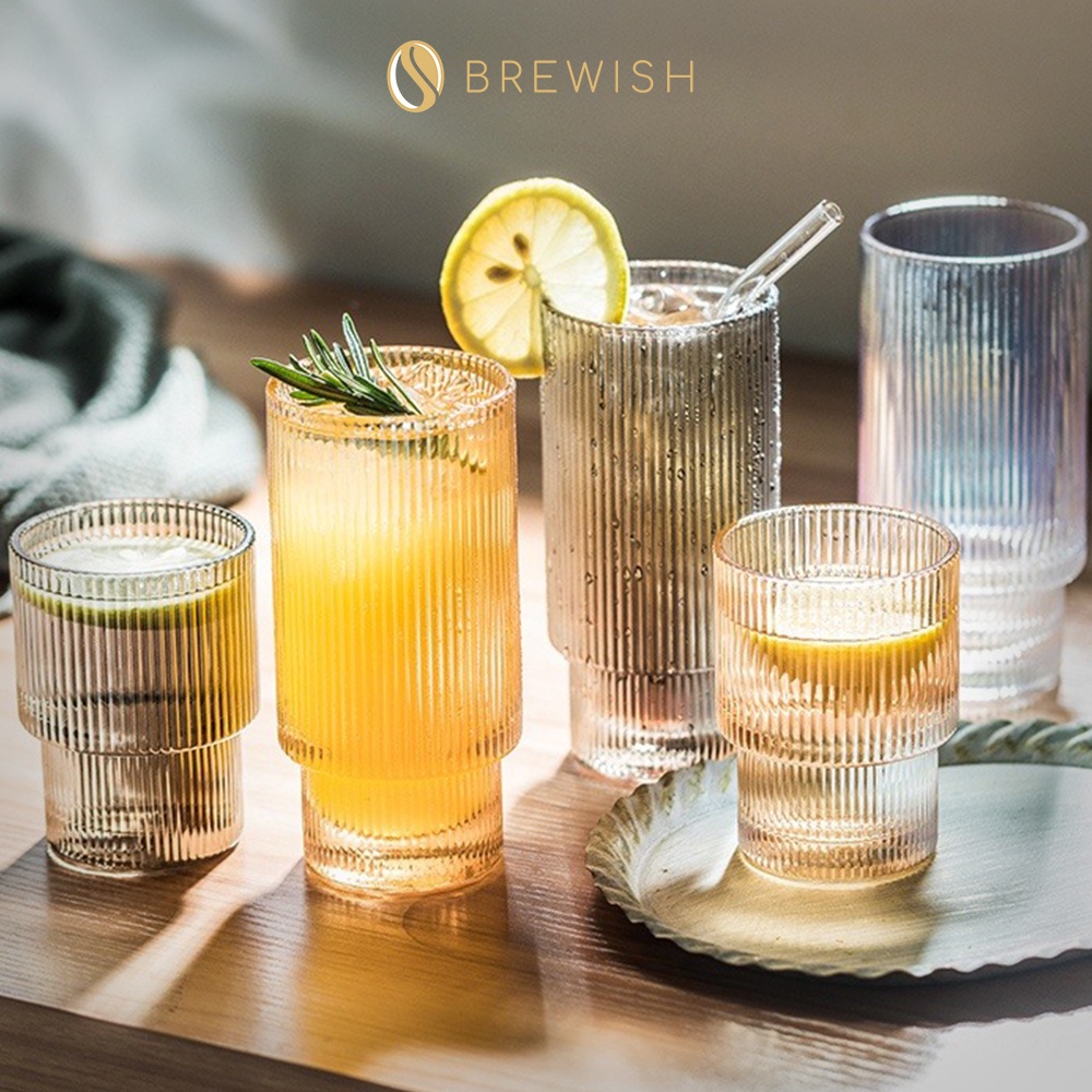 BREWISH Barista Origami Style Glass Cup Transparent Tea Coffee Mug Heat ...