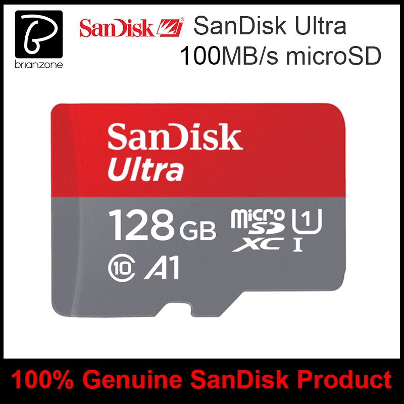 SanDisk 16GB 32GB 64GB 128GB 256GB Ultra A1 Micro SD SDHC Card 98MBs / 100MBs / 120MBs UHS-I C10 ...
