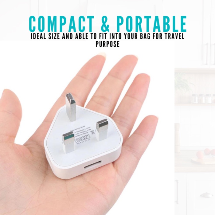 USB 3 Pin UK Plug 5V 1A Wall Charger Power Adapter Charging for Phone ...