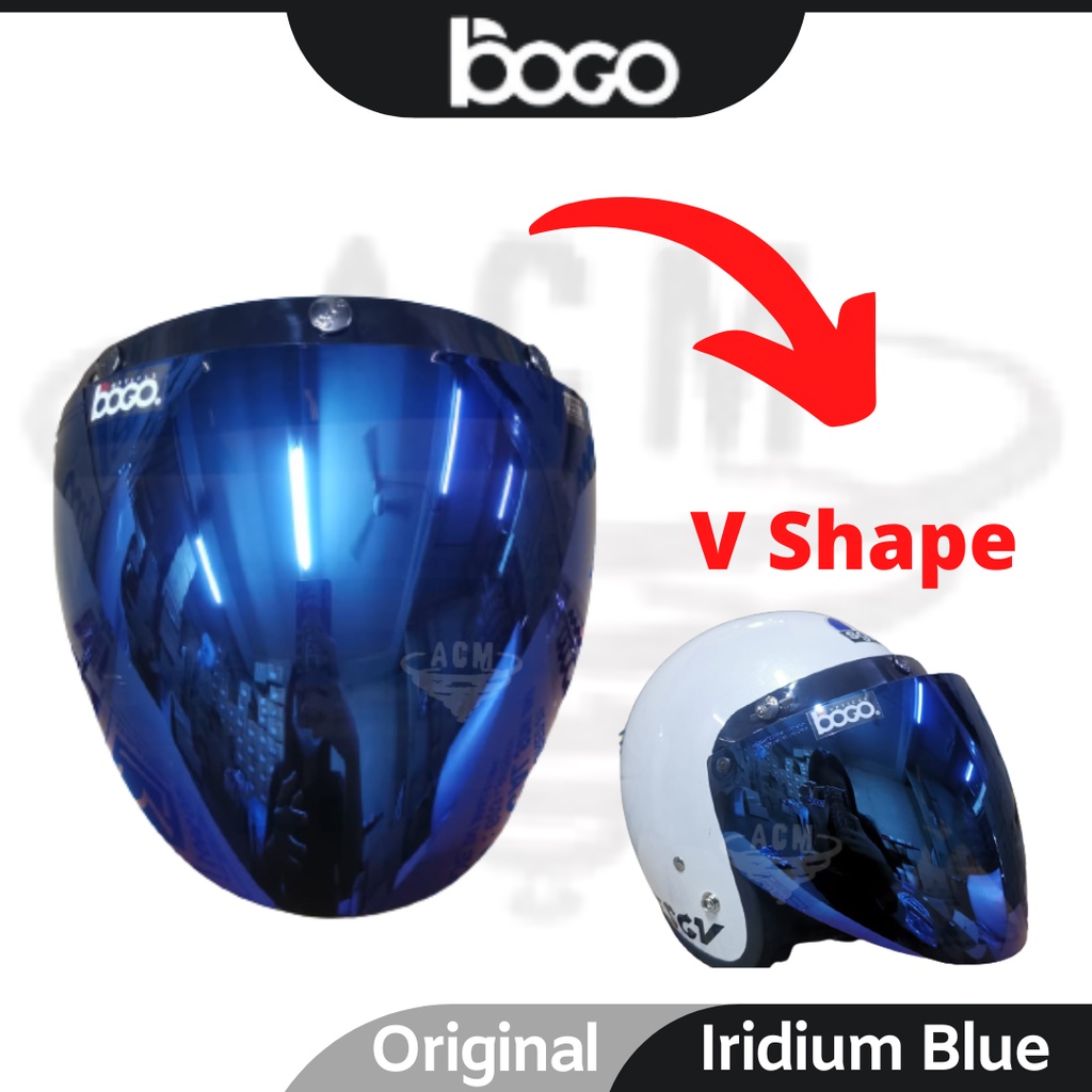BOGO Visor 3 Button BG05 BG25 BO GO Bikko helmet SGV MS88 MAGNUM ARC ...