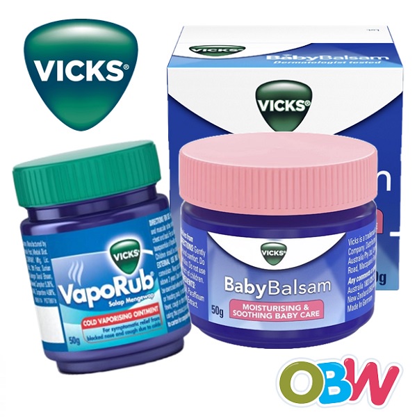 Vicks Baby Balsam Moisturising & Soothing Baby Care Rub 50g / Vicks ...