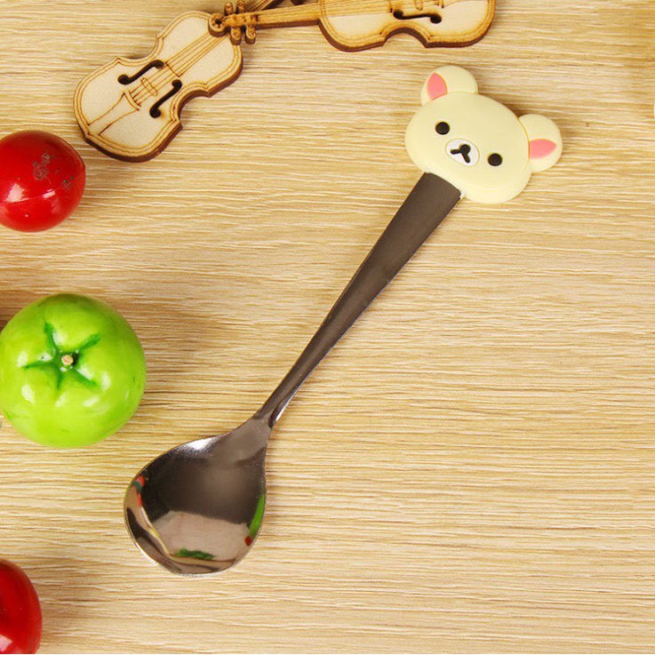 Cute Cartoon Stainless Steel Spoon Character Cup Spoon Door Gift Hadiah ...