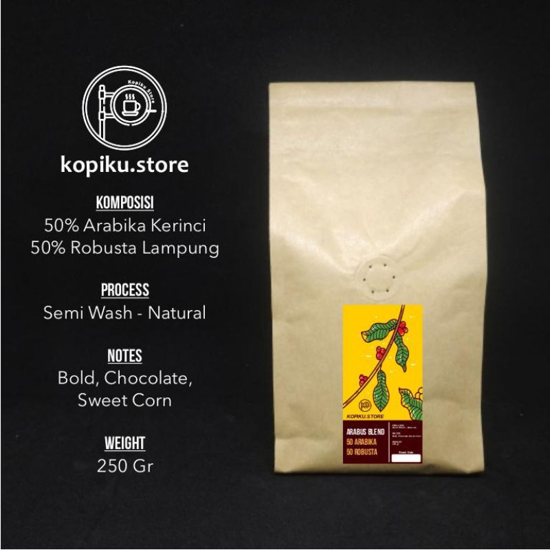 Sumatra Espresso Blend Coffee 50% Arabica 50% Robusta 250 gr | Kerinci ...