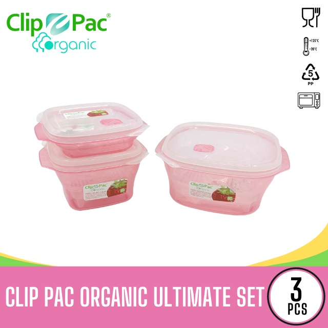Clip Pac Organic Container Lunch Box Mix Design Ultimate Value Combo ...