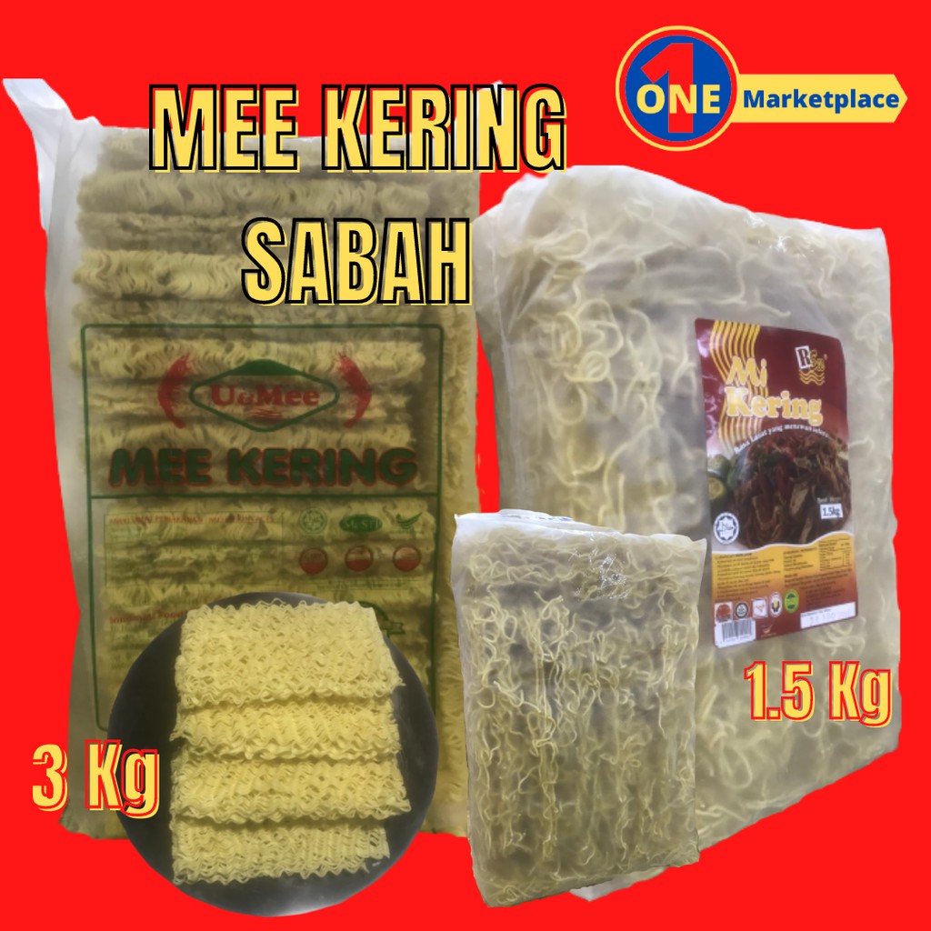 [ Mee kuning Sabah ] - Mee Kering Tawau - Mee Kering Cap Udang 3kg/1 ...