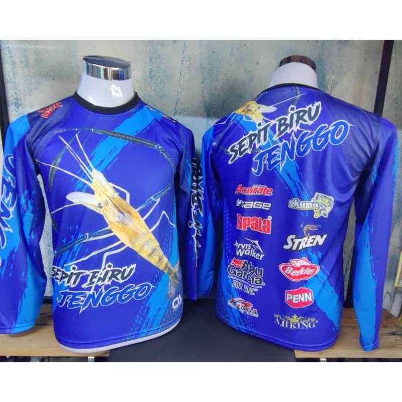 BAJU PANCING JENGGO HUNTER SEPIT BIRU full sublimation | Shopee Malaysia