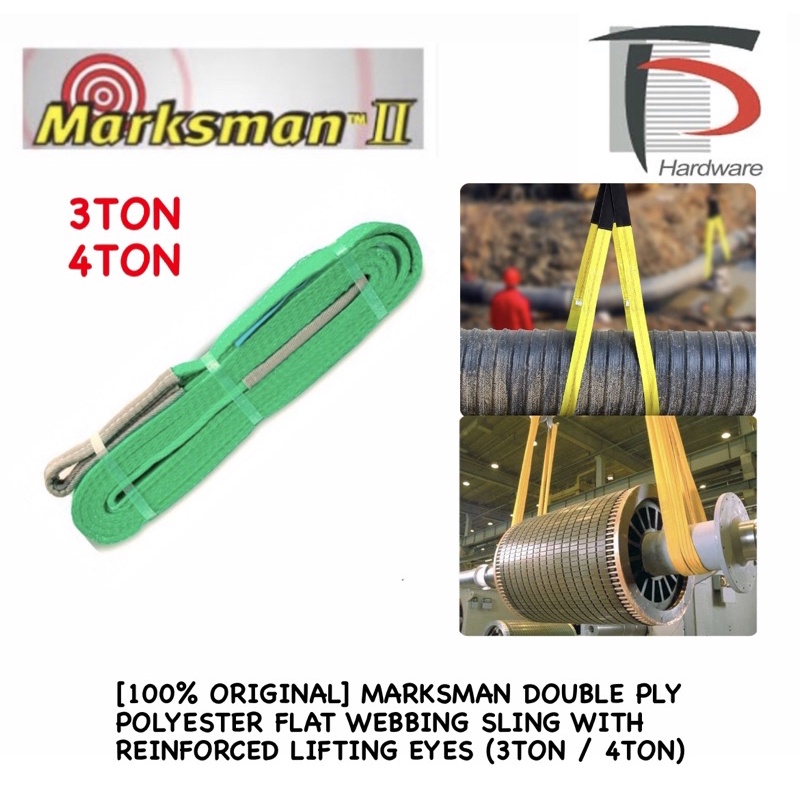[100% ORIGINAL] MARKSMAN DOUBLE PLY POLYESTER FLAT WEBBING SLING WITH ...