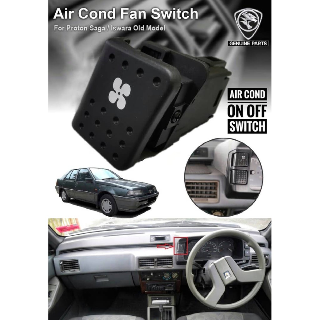 Proton Saga Iswara Air Cond Switch 12V Dot Led Light Socket Aircond ...