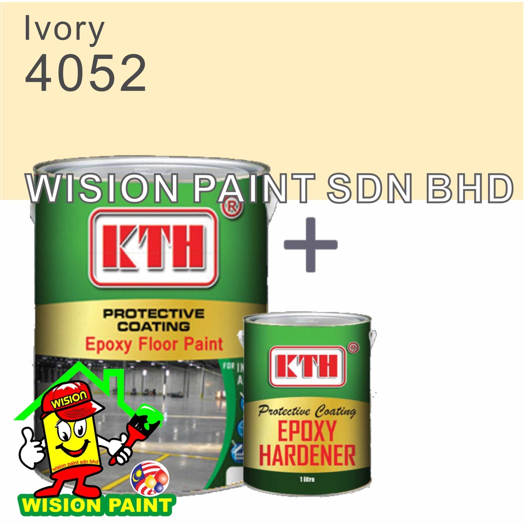 4052 IVORY ( 5 LITER ) 5L kth epoxy floor paint / expoxy floor paint ...